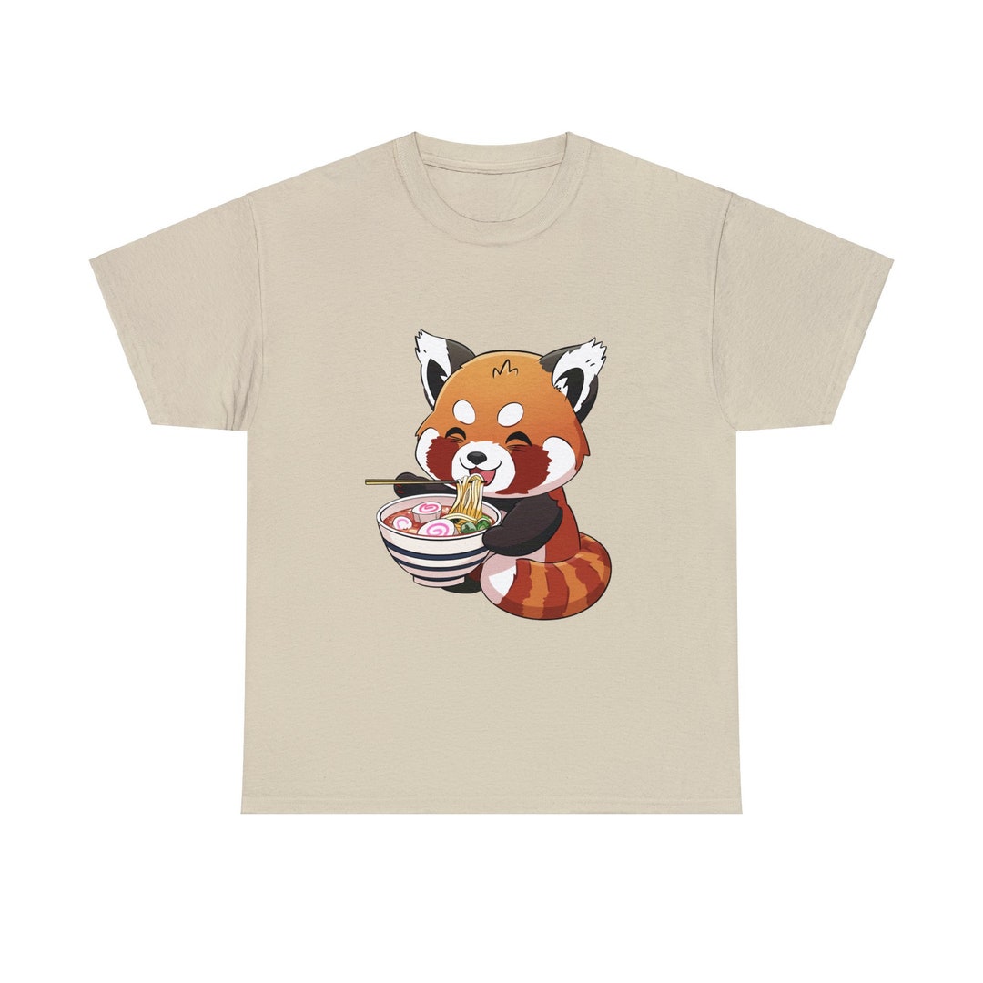 Red Panda Ramen Feast T-shirt: Cozy Noodle Delight - Etsy