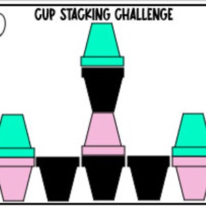 Dynamic Cup Stacking Set With Educational Task Cards for Preschool and ...
