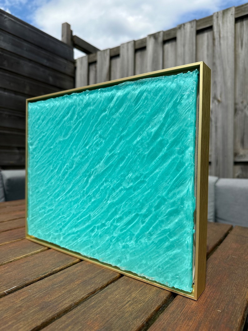 Resin Water Art - Aquamarine Ripples - Etsy