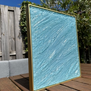 Resin Water Art - Light Blue Waves - Etsy