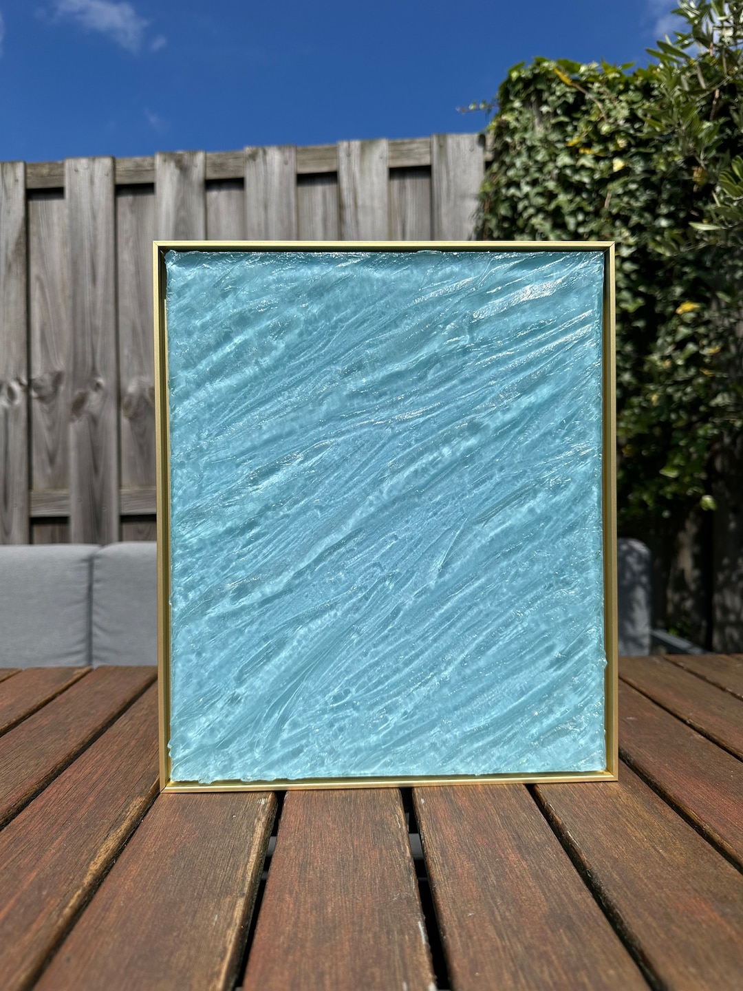 Resin Water Art - Light Blue Waves - Etsy