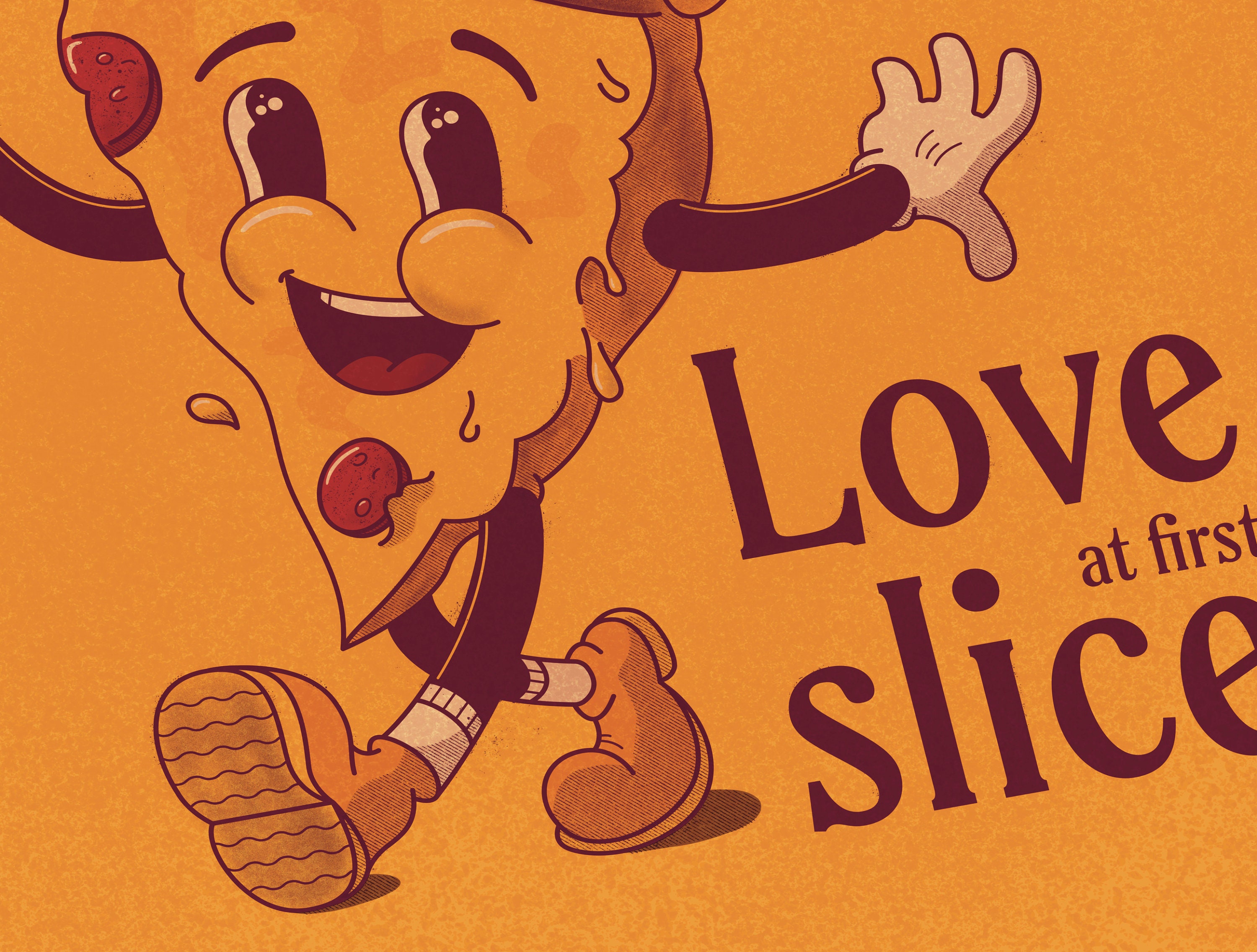 Love at First Slice Poster | Home Decor | Pizza Pun Wall Art | Gift ...