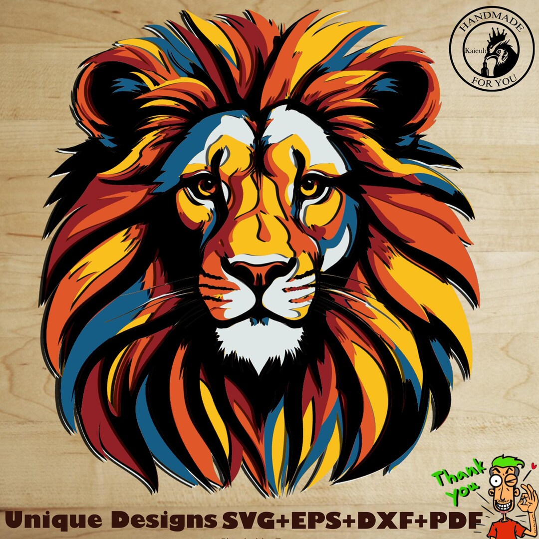 Files for Cut Layered Lion Handmade,mandala,digital File,laser Cut,svg ...