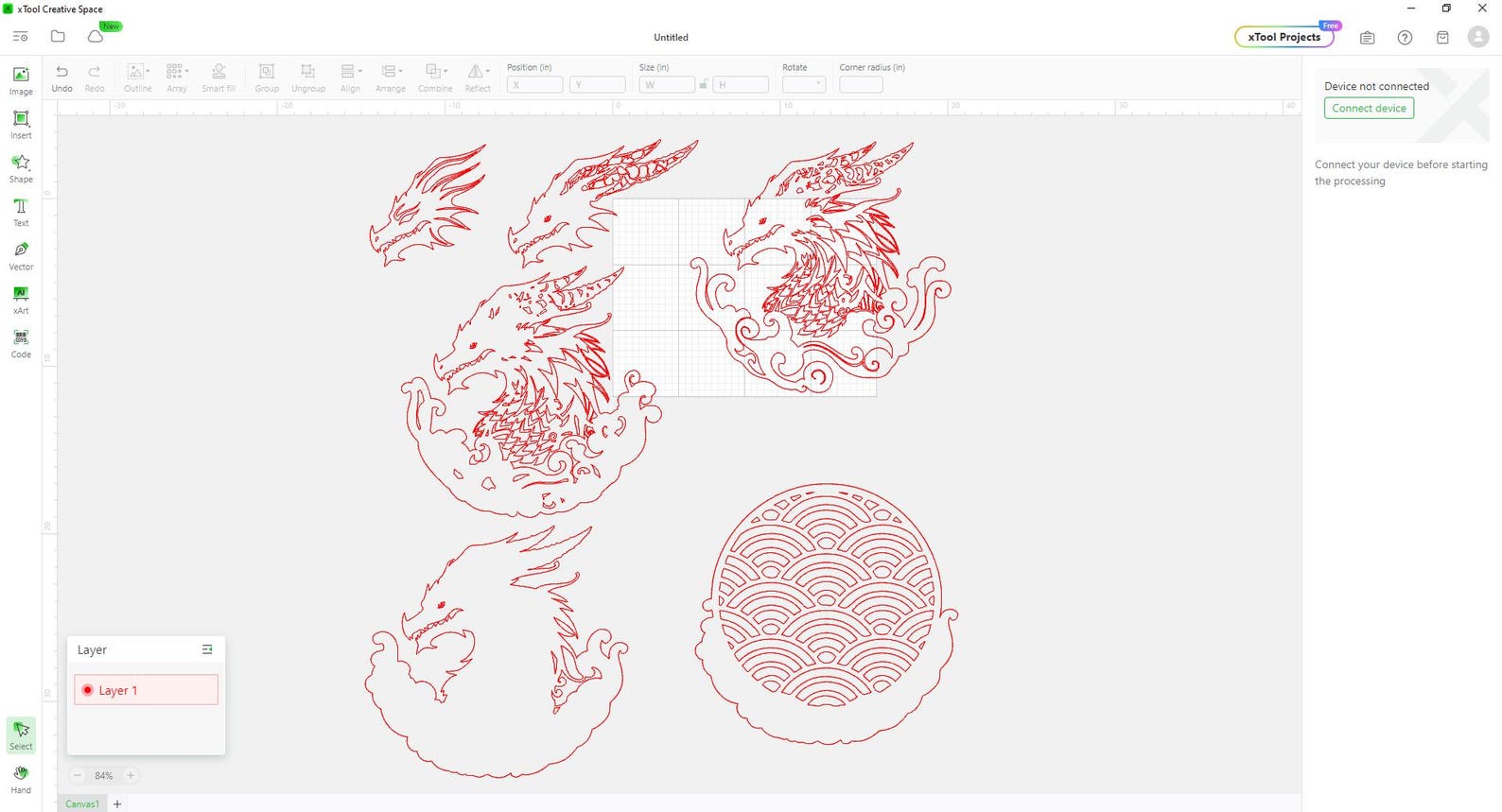 Wind Element Dragon.laser Cut Wooden Wall Art With a 3D Layered Mandala Design.perfect for Home ...