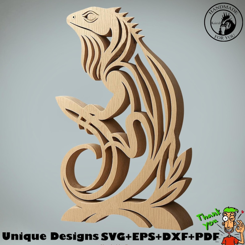 Laser Cut Wooden Iguana Art, Rustic Home Decor (digital Download) - Etsy