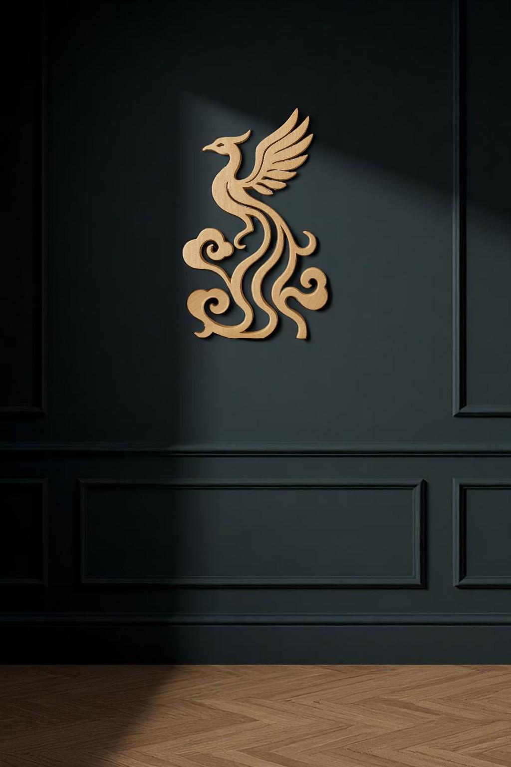 Phoenix Wood Art, Laser Cut Home Decor (svg Dxf Eps Pdf) - Etsy
