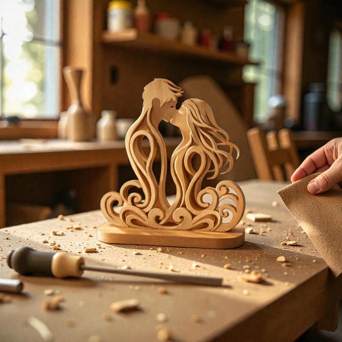 Laser Cut Couple Sculpture, Romantic Wood Art (svg, Png, Dxf, Pdf) - Etsy