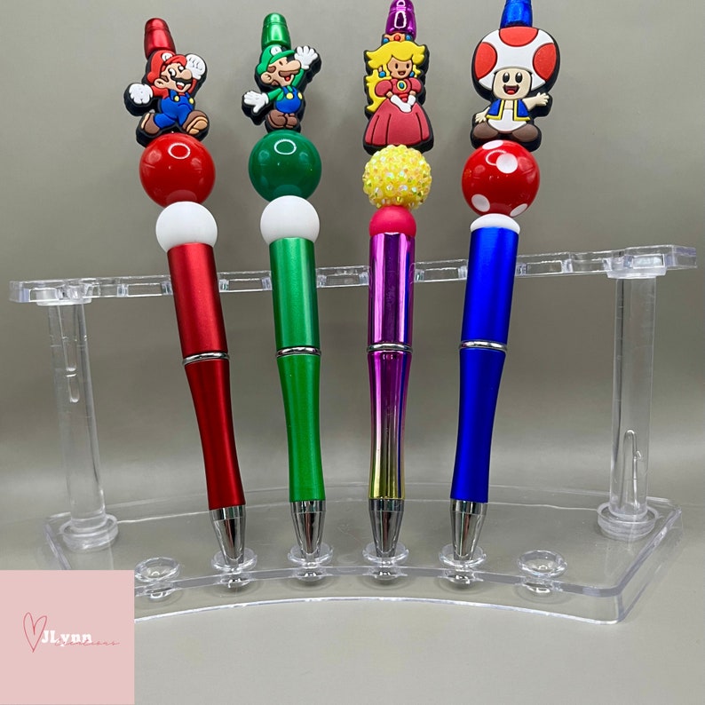 Super Mario Bros Beaded Pens // Mario Bros Beaded Pens // Character ...