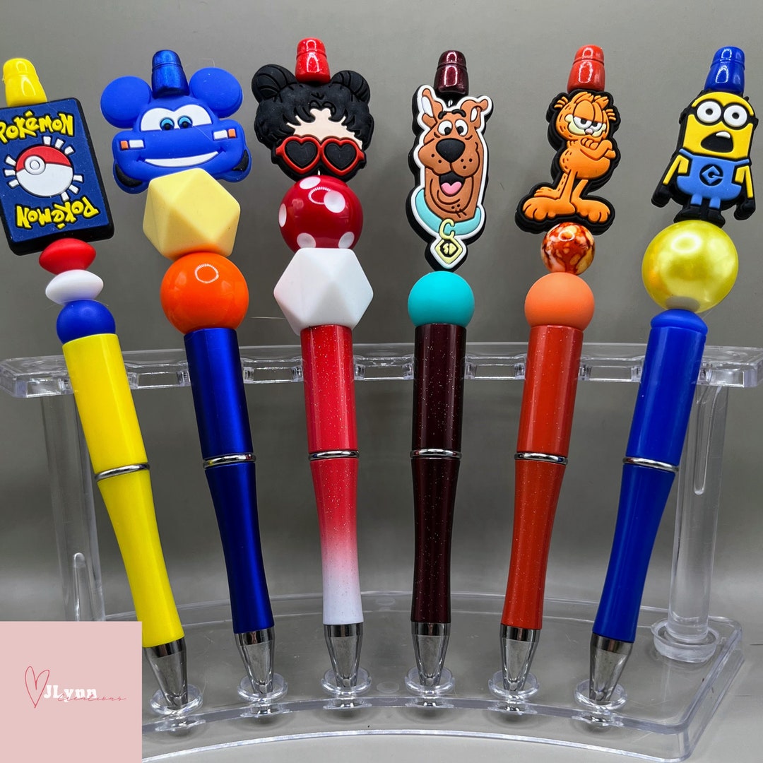 Cartoon Beaded Pens Series 1 // Cute Cartoon Beaded Pens // Character ...