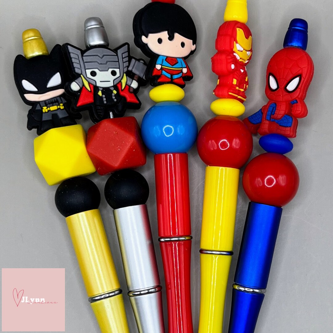 Superhero Beaded Pens Series 2 // Character Beaded Pens // Marvel ...