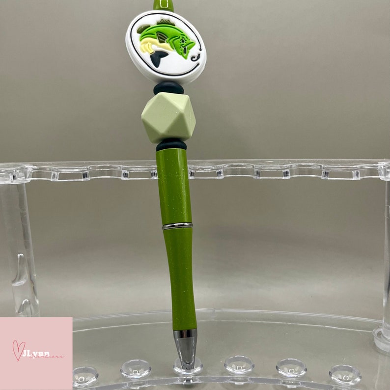 Fishing Beaded Pen // Fish Beaded Pen // Fisherman Beaded Pen ...