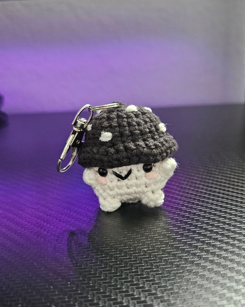 Adorable Handmade Crochet Chibi Chubby Mushroom Keychains - Etsy