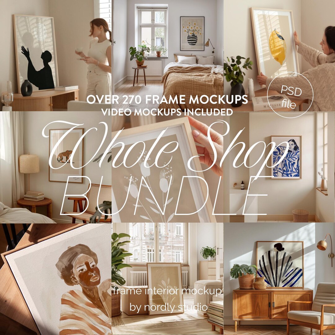 270+ Video & Still Frame Mockups: Smart Object PSD Bundle - Etsy