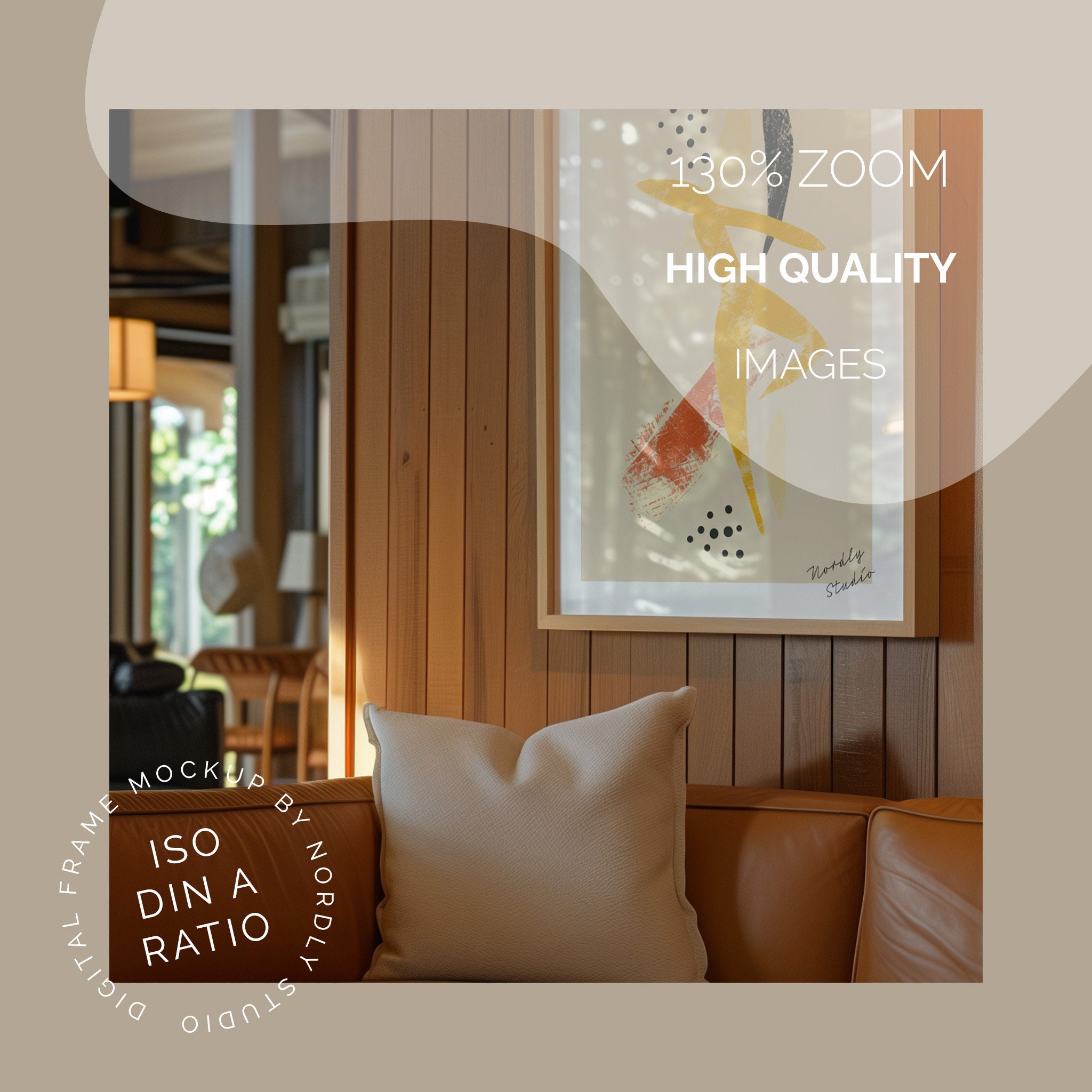 DIN A Vertical Frame Photoshop Mockup Template for Wall Art, ISO A1 ...