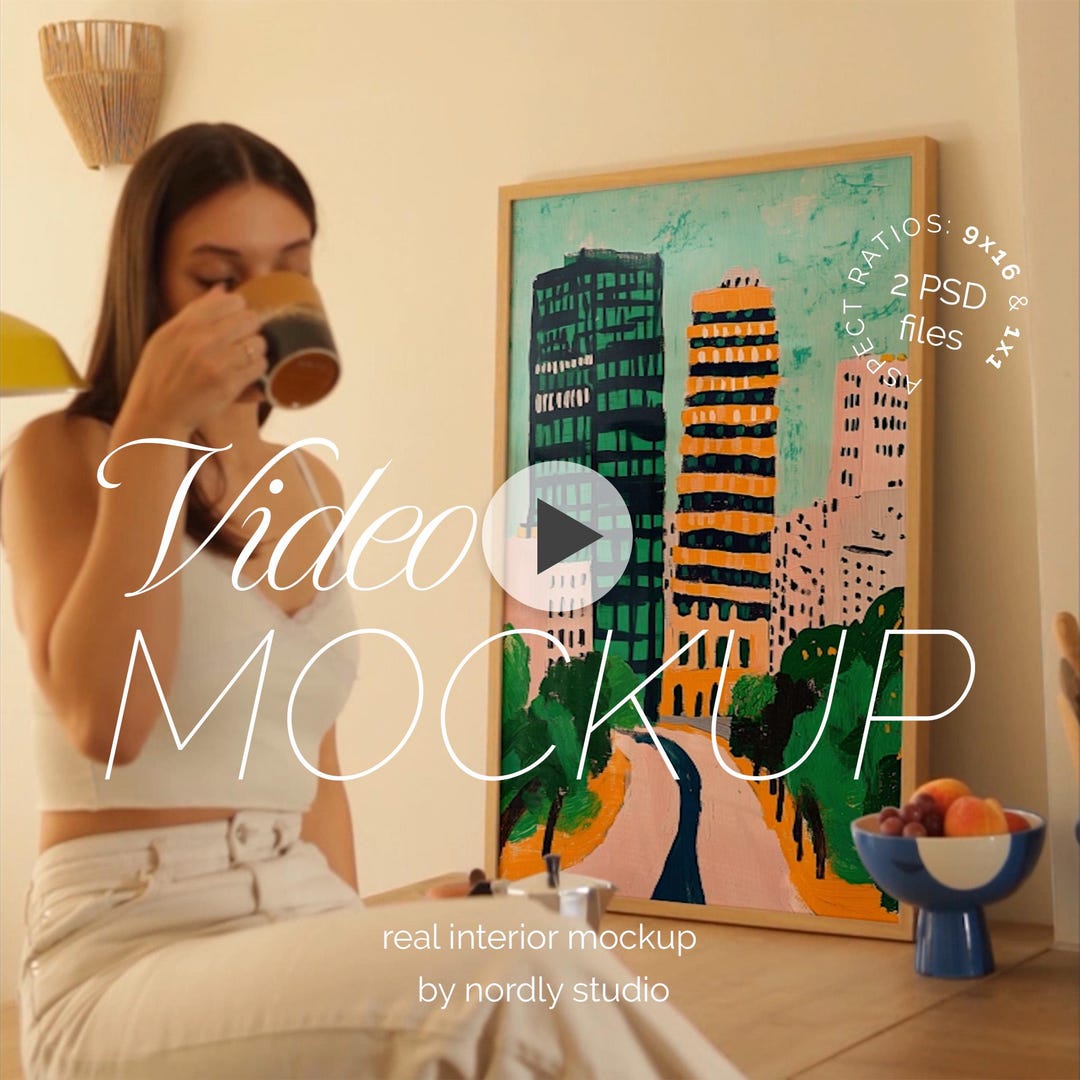 Animated Wall Art Reel Mockup Video: DIN A, 1x1 & 9x16 PSD (MOV) - Etsy UK