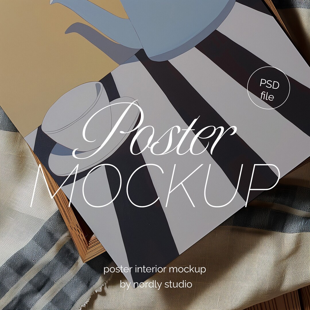 Close up Frame Mockup, Poster Frame on the Table, Frame Mockup Flat Lay ...