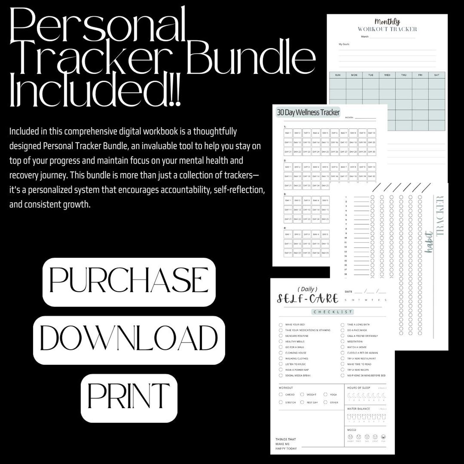 Inner Strength Mental Health Worksheet Bundle, CBT Printable Worksheets ...