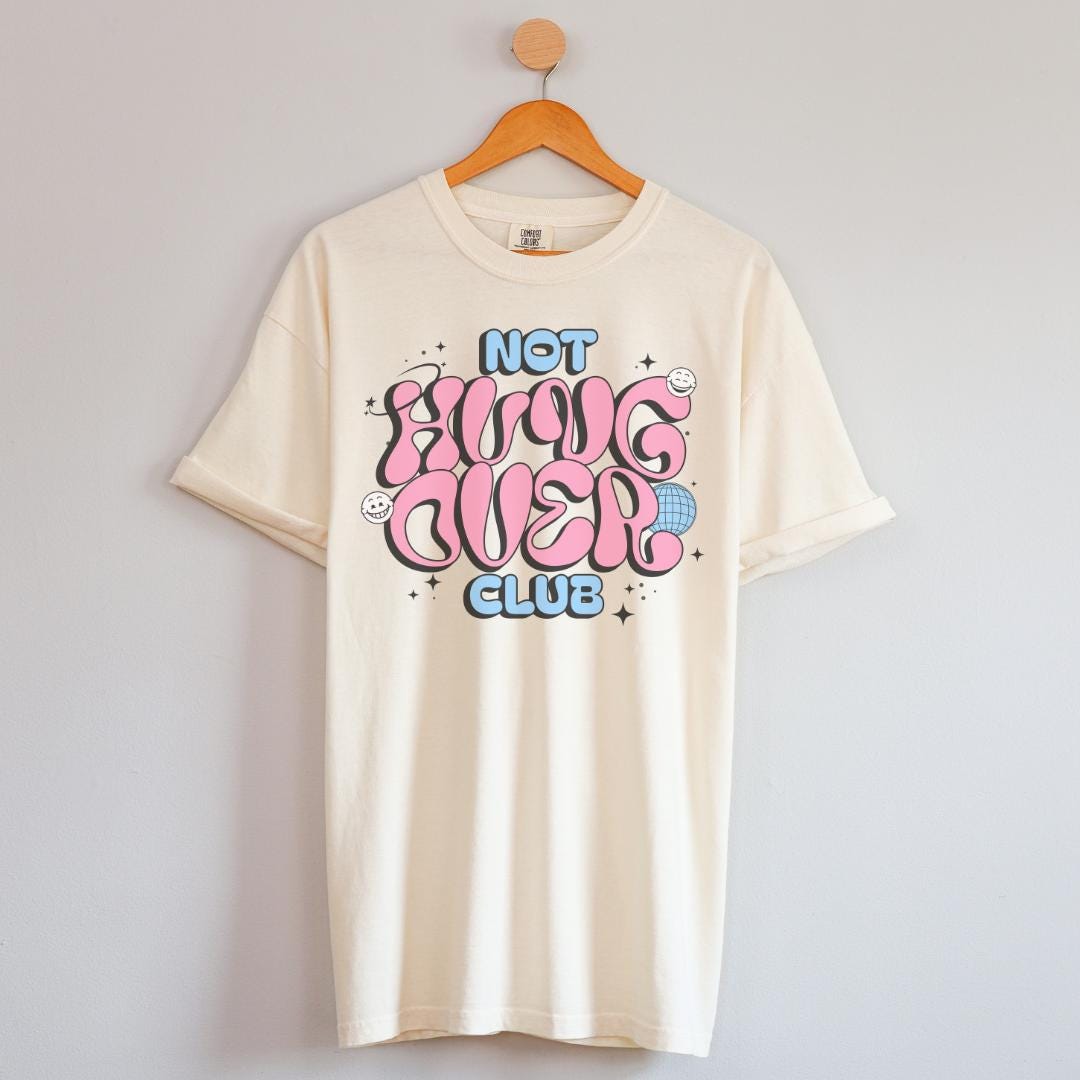 Not Hungover Club Retro Sobriety T-shirt, Funny Addiction Recovery Tee ...