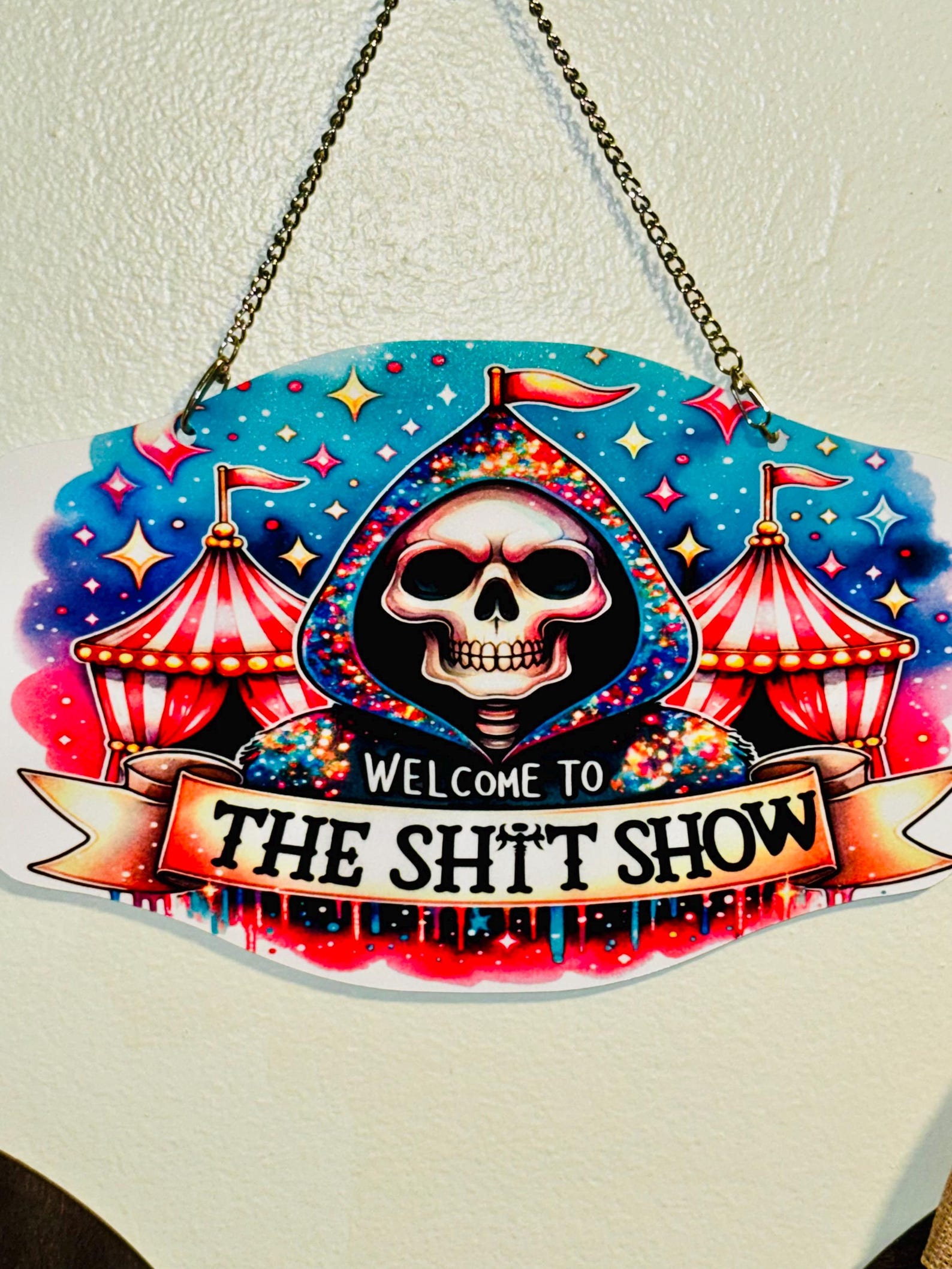 Welcome to the Shit Show Metal Door Hanger - Etsy