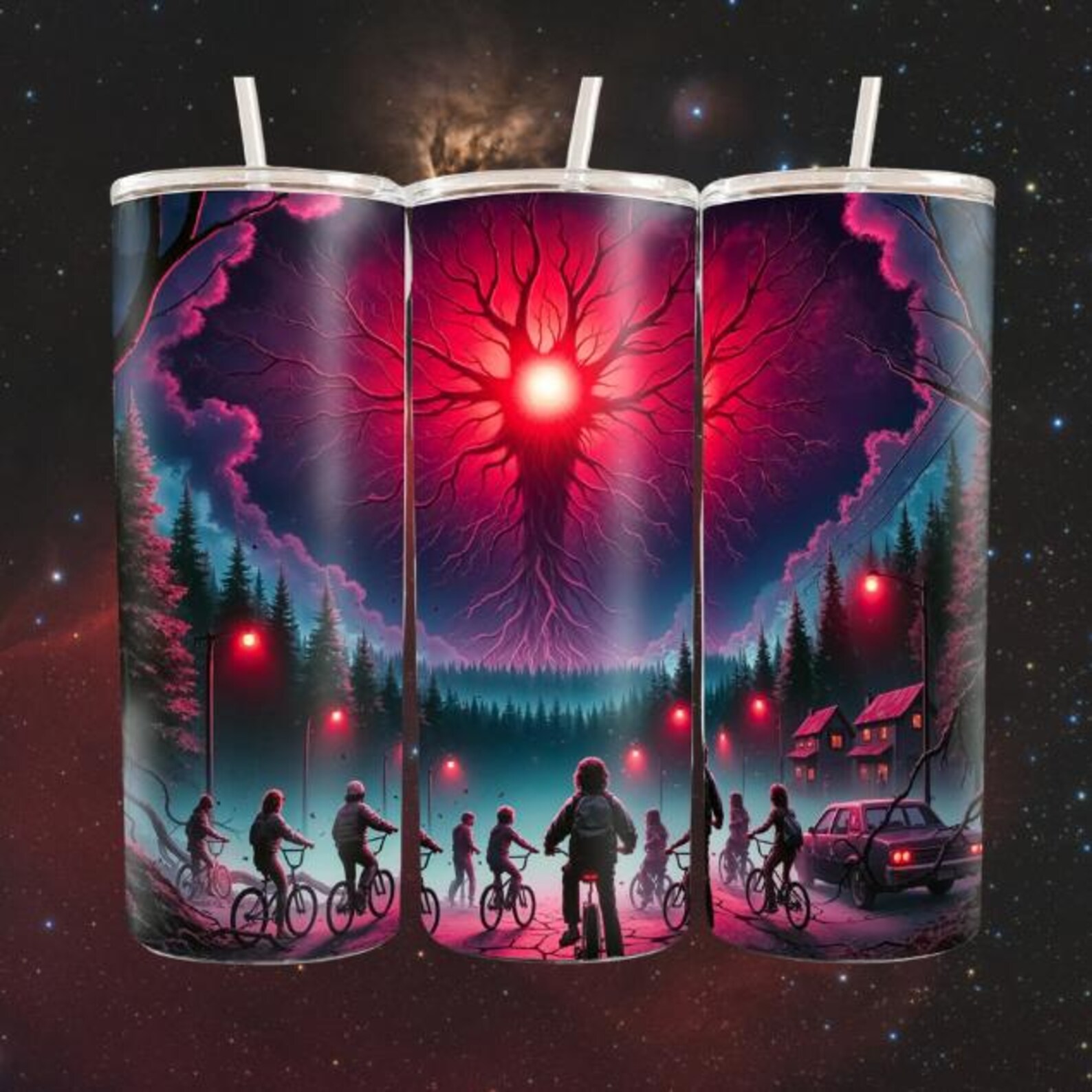 20 Oz Tumbler - Stranger Things - Spooky Forest - Etsy