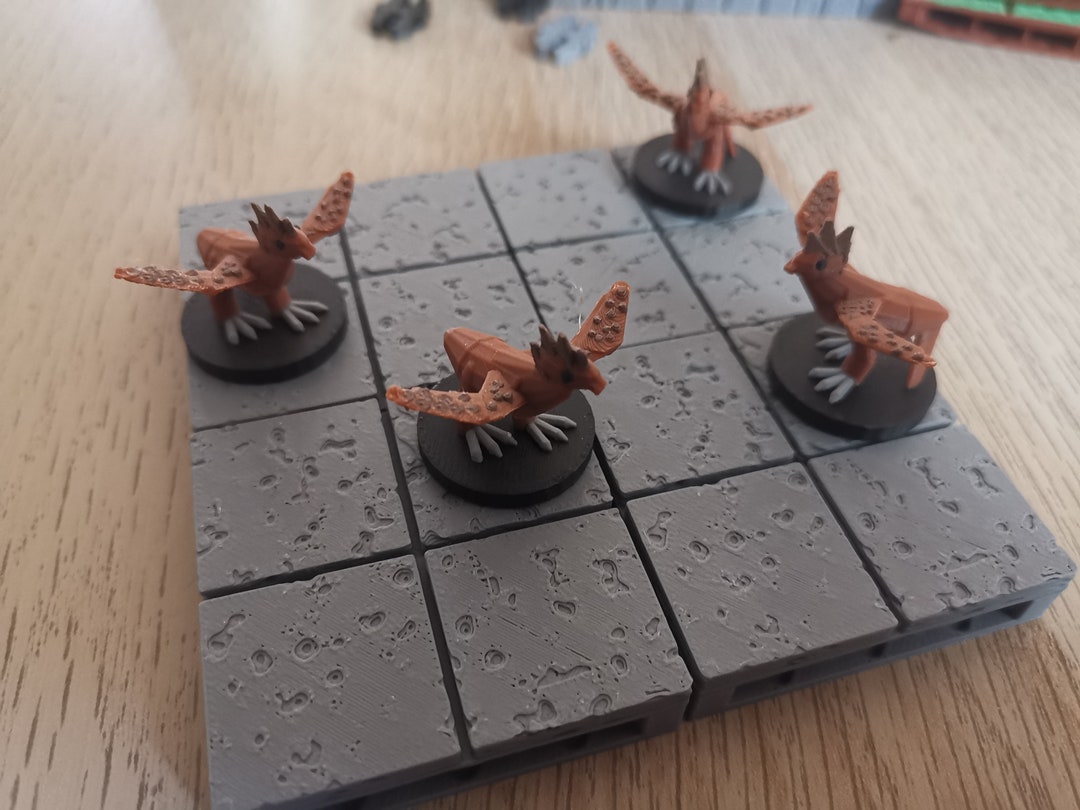 4x Cockatrice Farbige Miniature Für Dungeons and Dragons, Wargaming ...