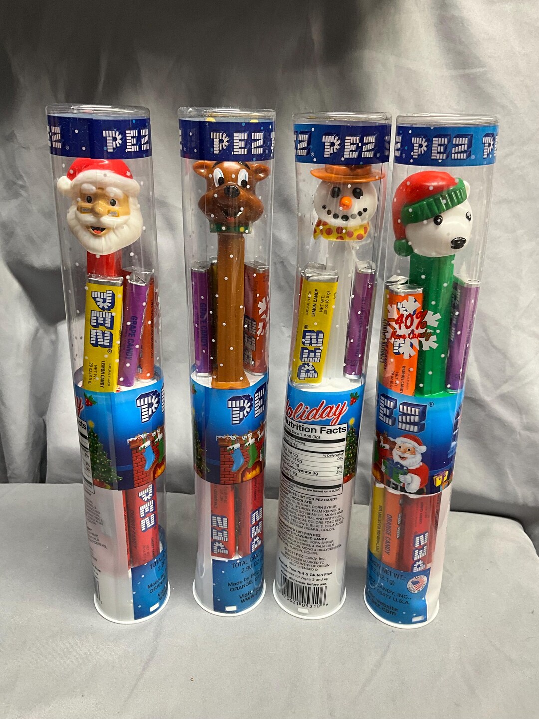 Pez Christmas Set Santa, Reindeer, Snowman and Polarbear. (303) - Etsy