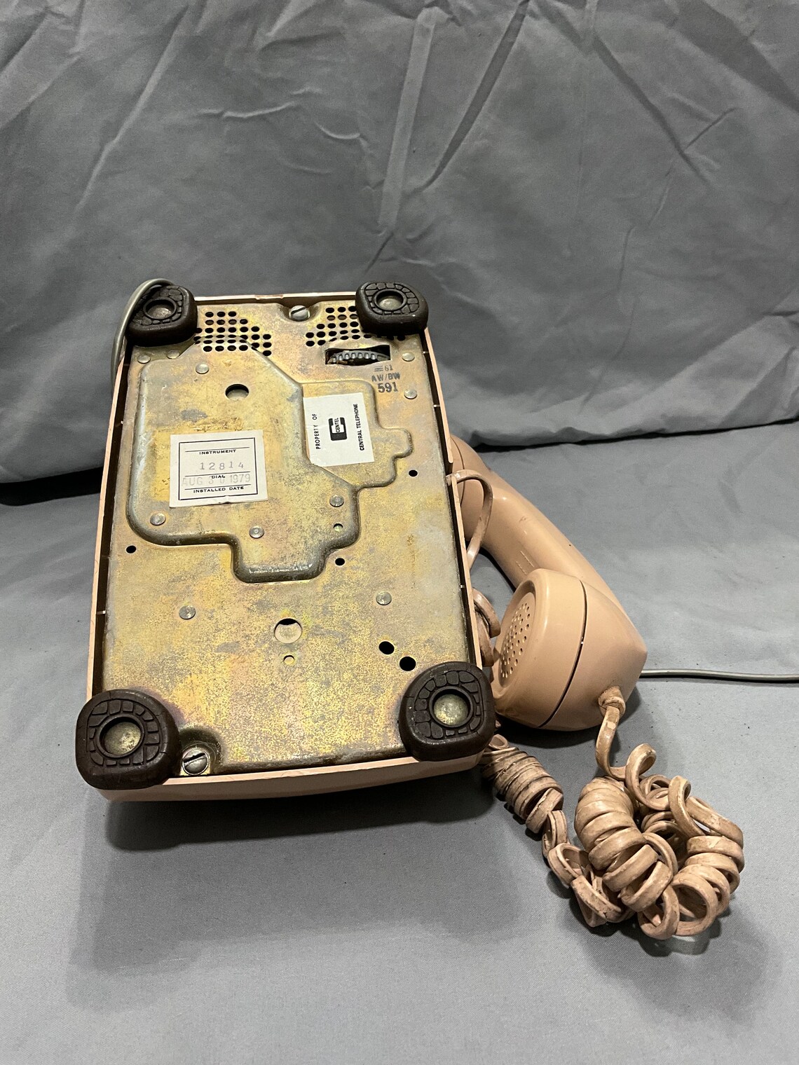 Vintage MCM Cream Rotary Desk Phone With Beige Rotary - Etsy