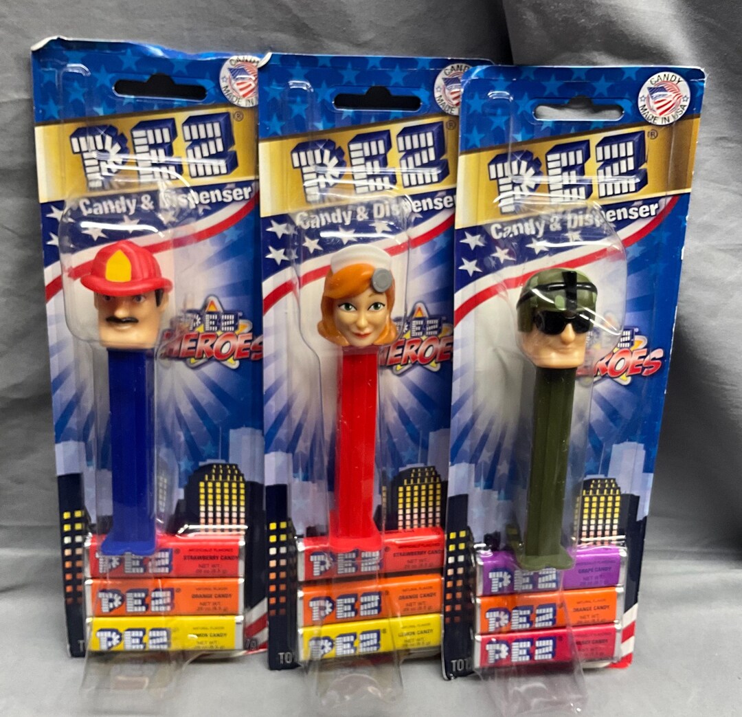 Pez Heroes. Military, Firefighter and Nurse 2014 - Etsy