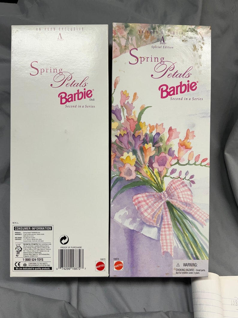 Mattel Avon Special Edition Spring Petals Barbie 1996 Second in a ...