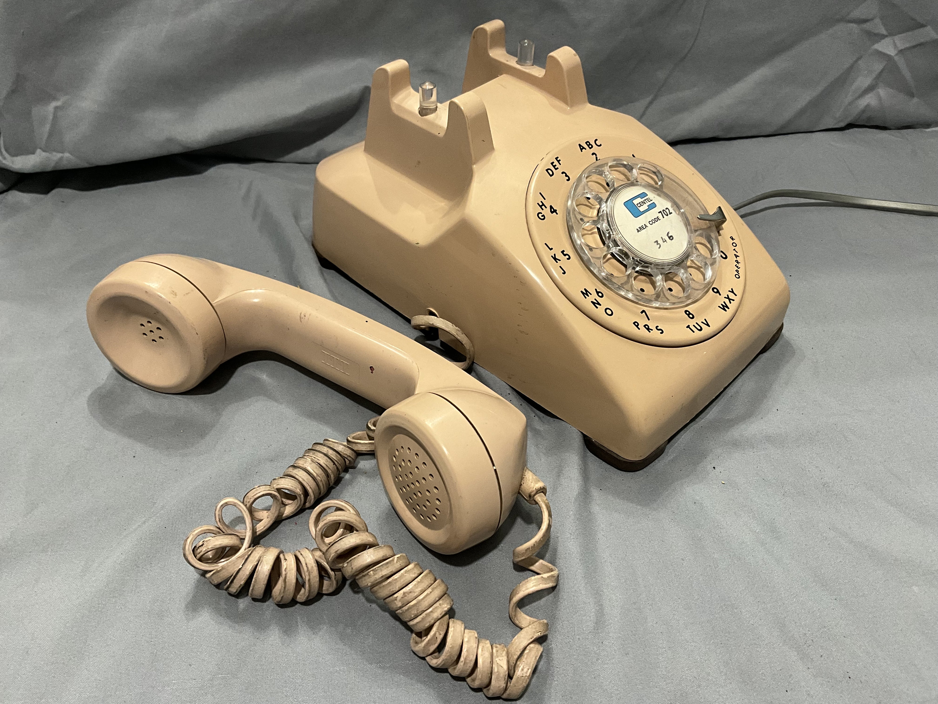 Vintage MCM Cream Rotary Desk Phone With Beige Rotary - Etsy