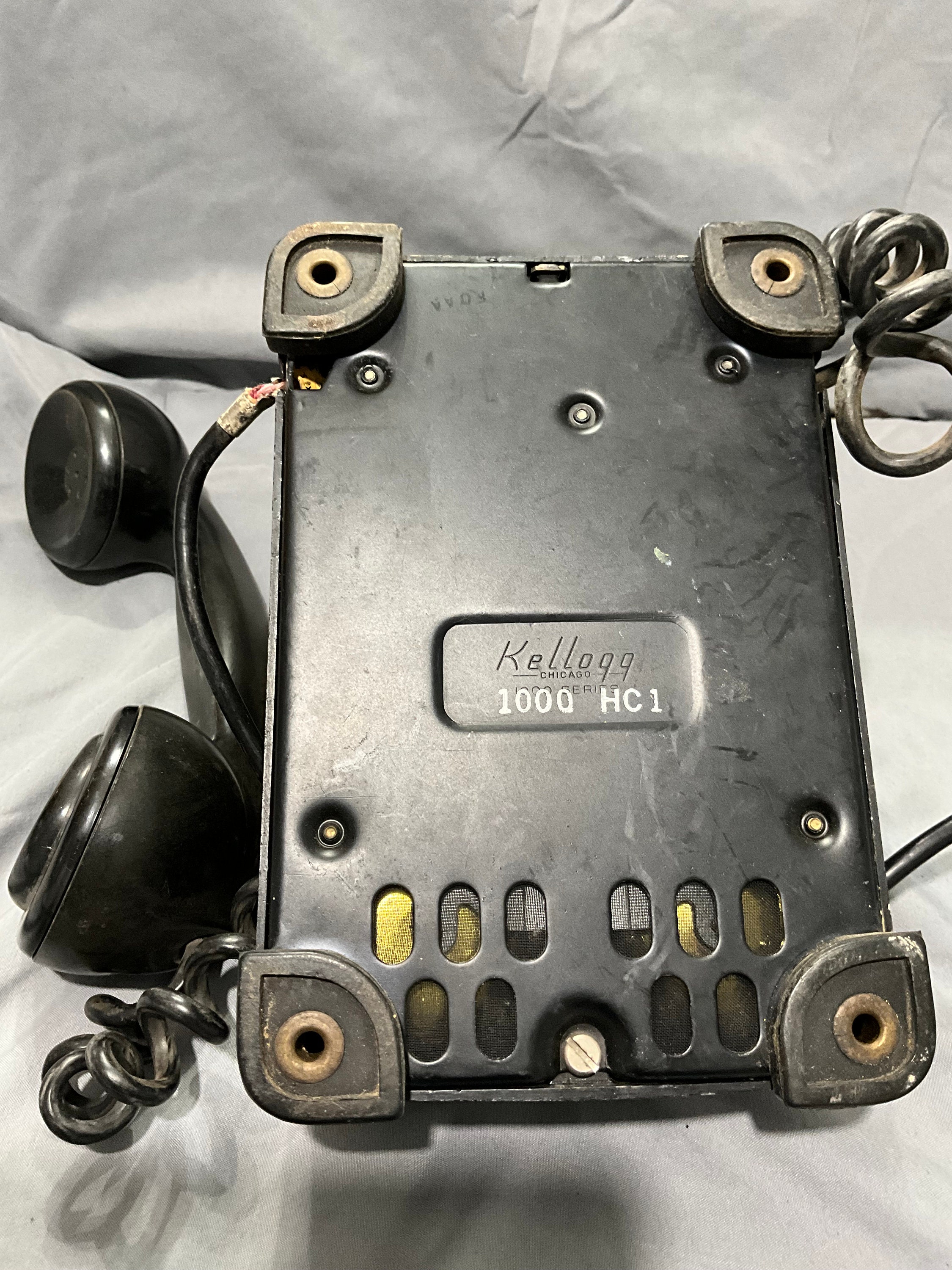 Vintage MCM Kellogg Chicago Rotary Desk Phone - Etsy