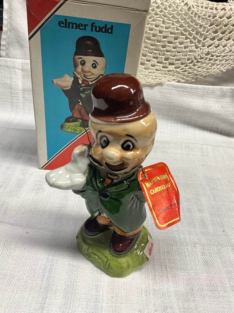 Vintage 1976 Looney Tunes Elmer Fudd ALPA Hand Painted Decanter With ...