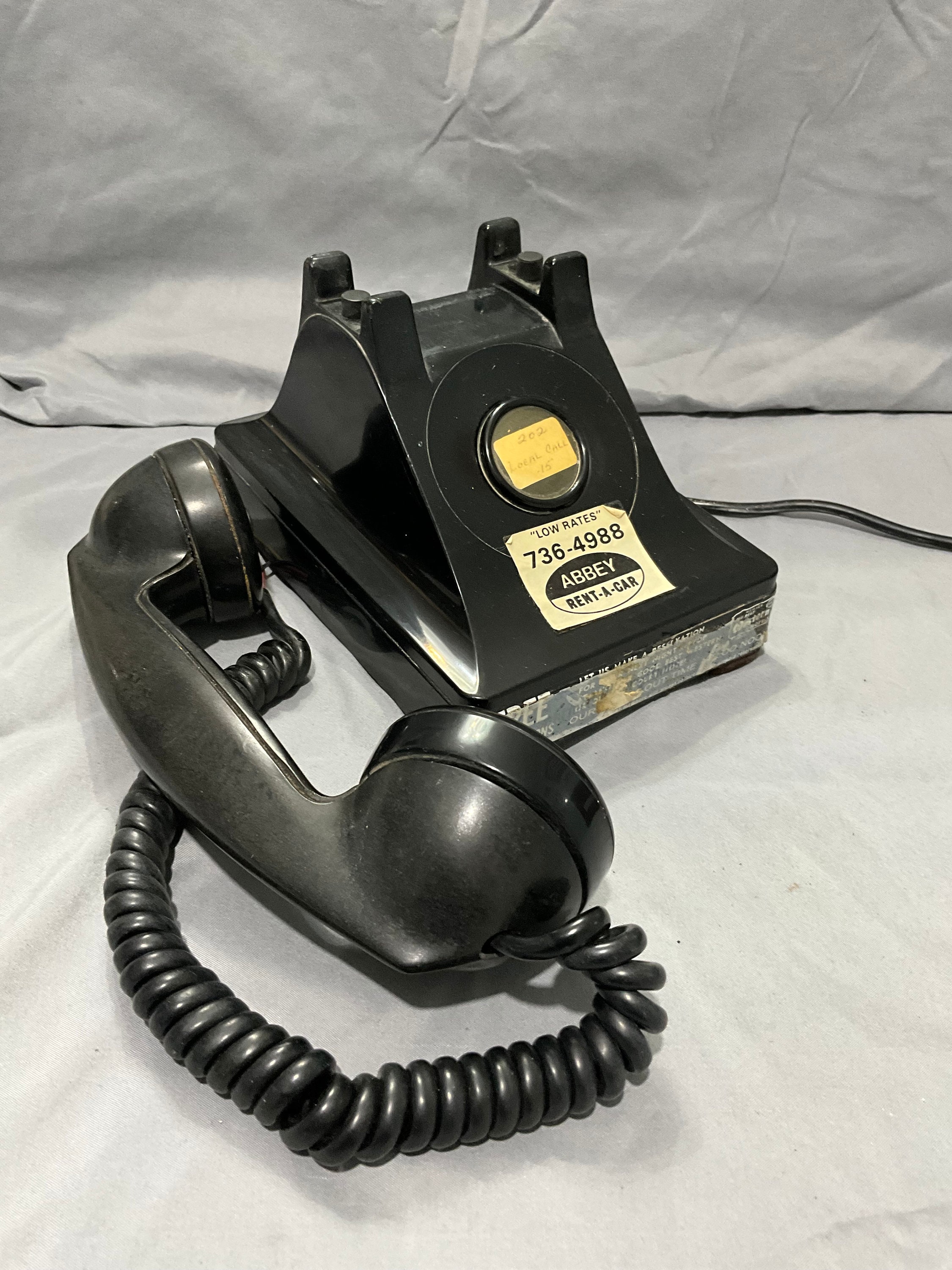 Vintage MCM Black Western Electric Telephone Without Dial - Etsy