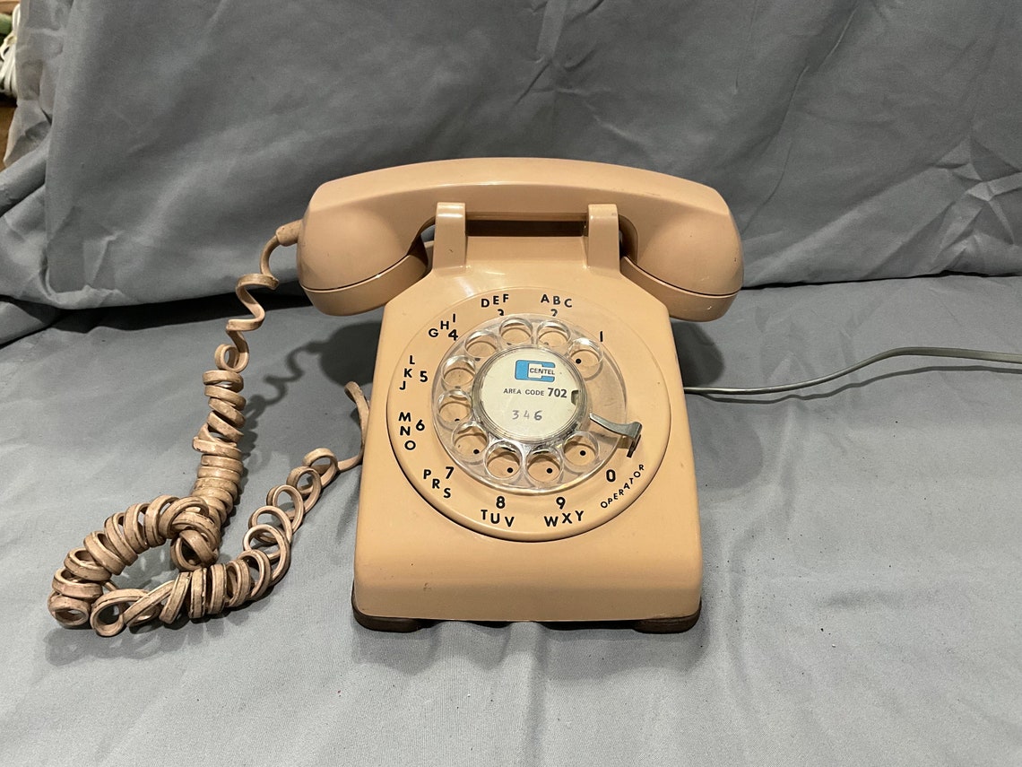 Vintage MCM Cream Rotary Desk Phone With Beige Rotary - Etsy