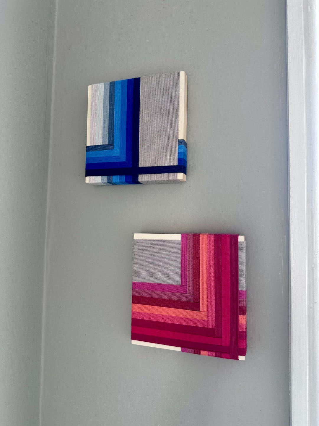 Abstract Textile Artwork Created by Hand Weaving and Wrapping Multi ...