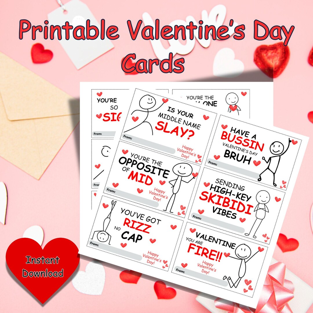 Kids Slang Meme Valentine's Day Cards, Funny Valentine's Day Cards ...