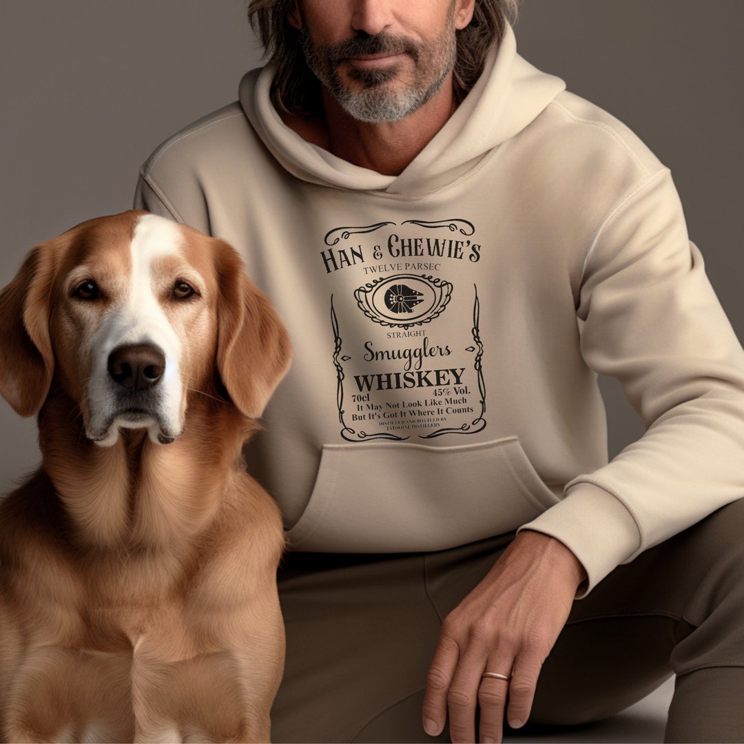 Han & Chewie's 12 Parsec Smugglers Whiskey Pullover Hoodie, Han Solo ...