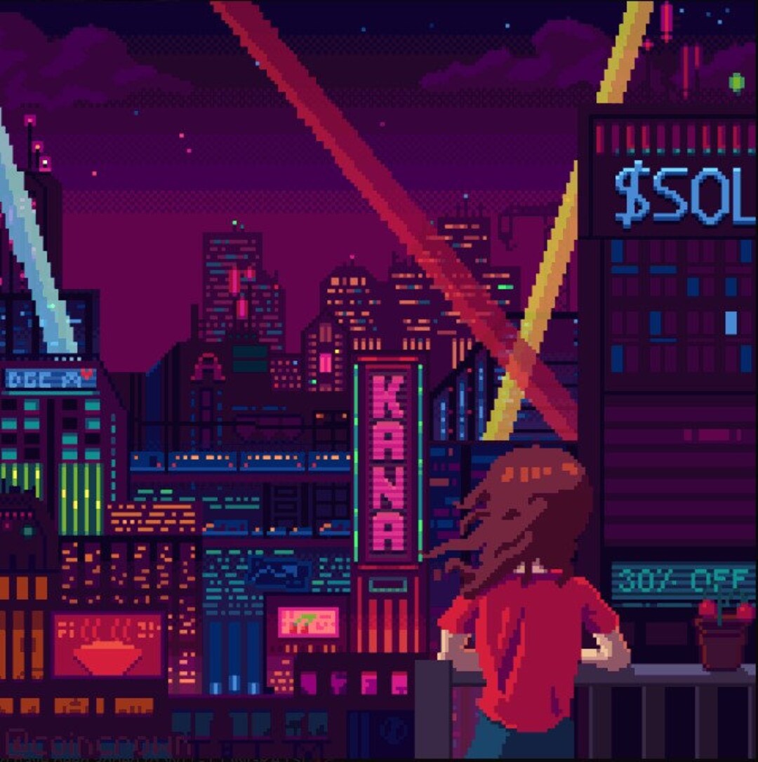 Custom Neo Tokyo Pixel Art Digital Drawing - Etsy