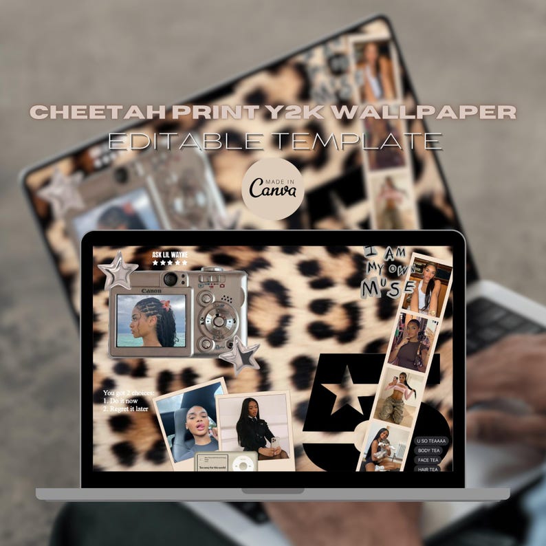 Cheetah / Leopard Print Y2K Wallpaper | MacBook Wallpaper | iPad ...