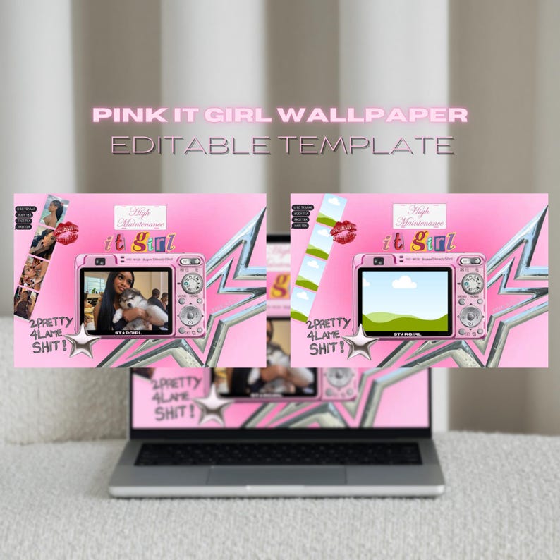 Pink Aesthetic Y2K It Girl Wallpaper | MacBook Wallpaper | iPad ...