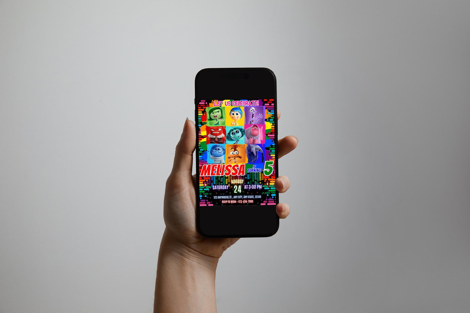 Editable Inside Out 2 Invitation, Inside Out 2 Invitation, Editable ...