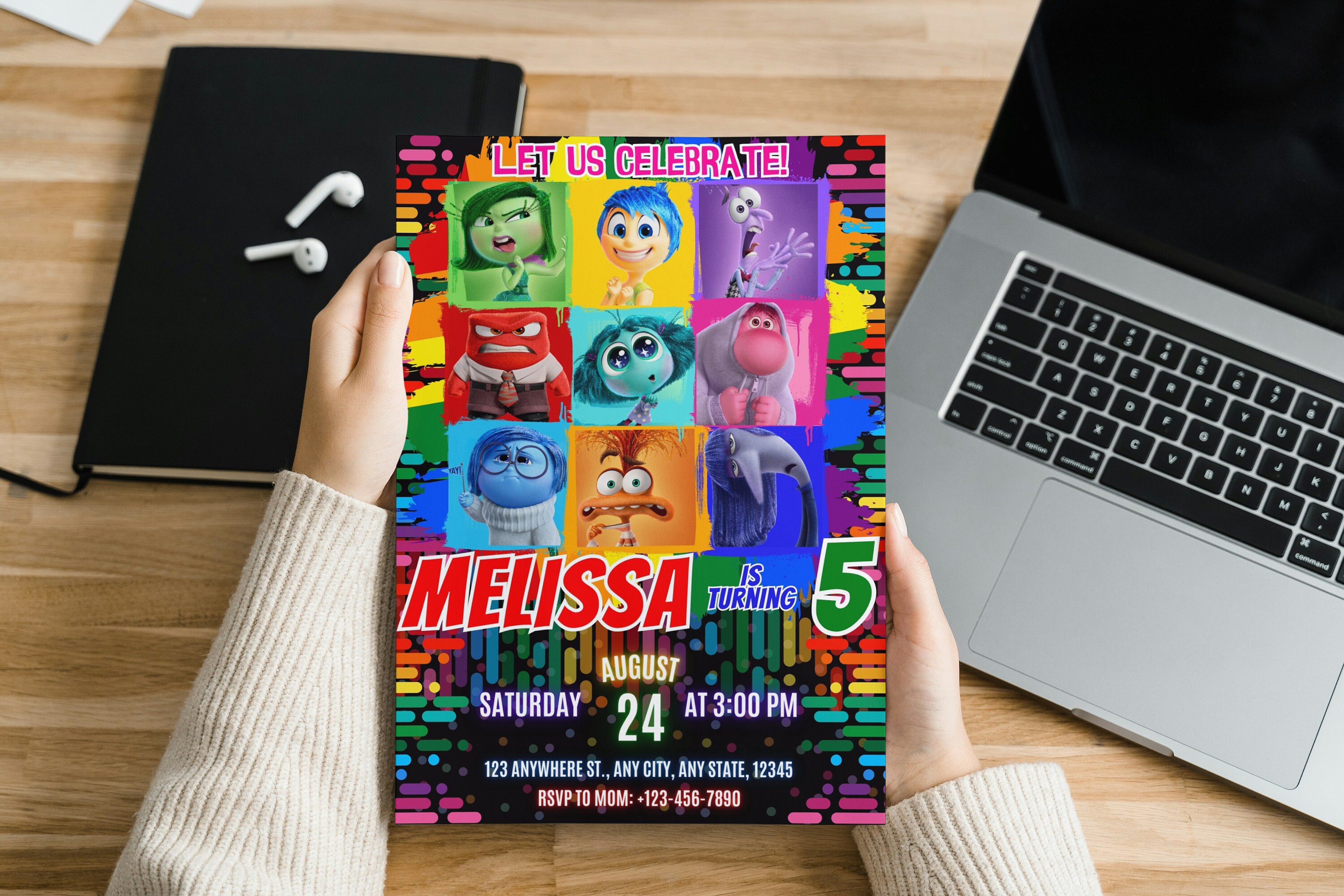 Editable Inside Out 2 Invitation, Inside Out 2 Invitation, Editable ...