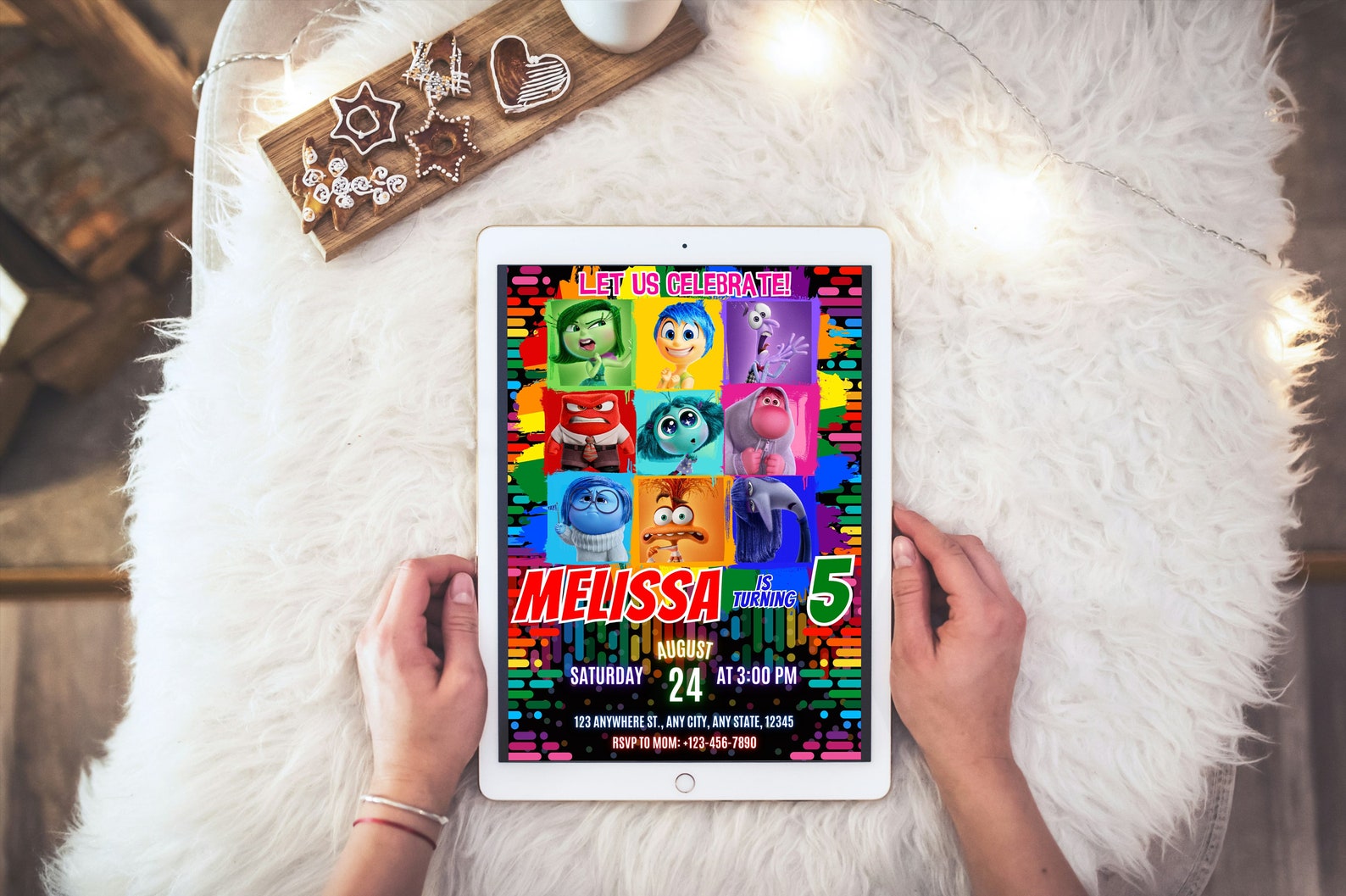 Editable Inside Out 2 Invitation, Inside Out 2 Invitation, Editable ...