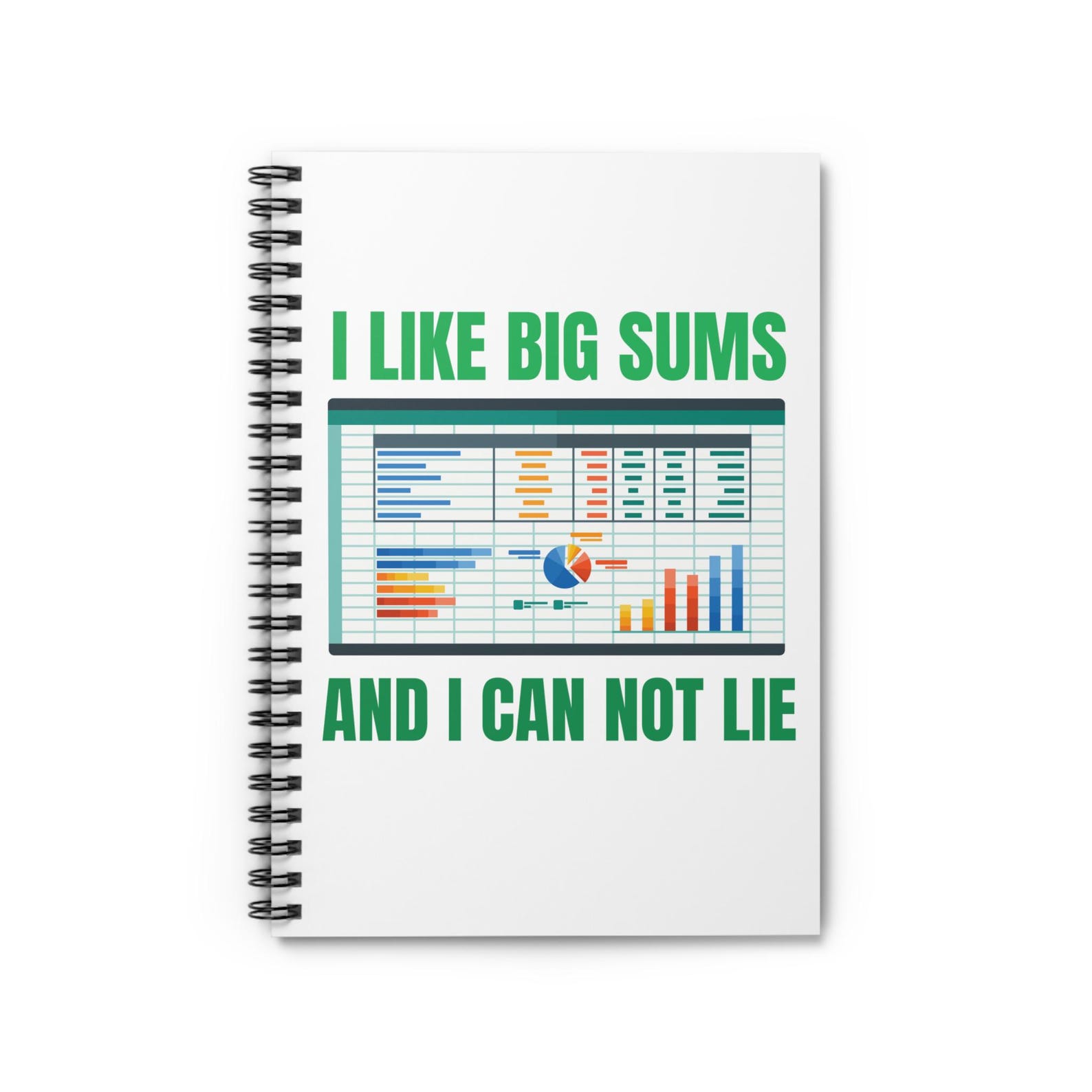 Funny Excel Spiral Notebook - Ruled Line, Excel Spreadsheet Humor, Data ...