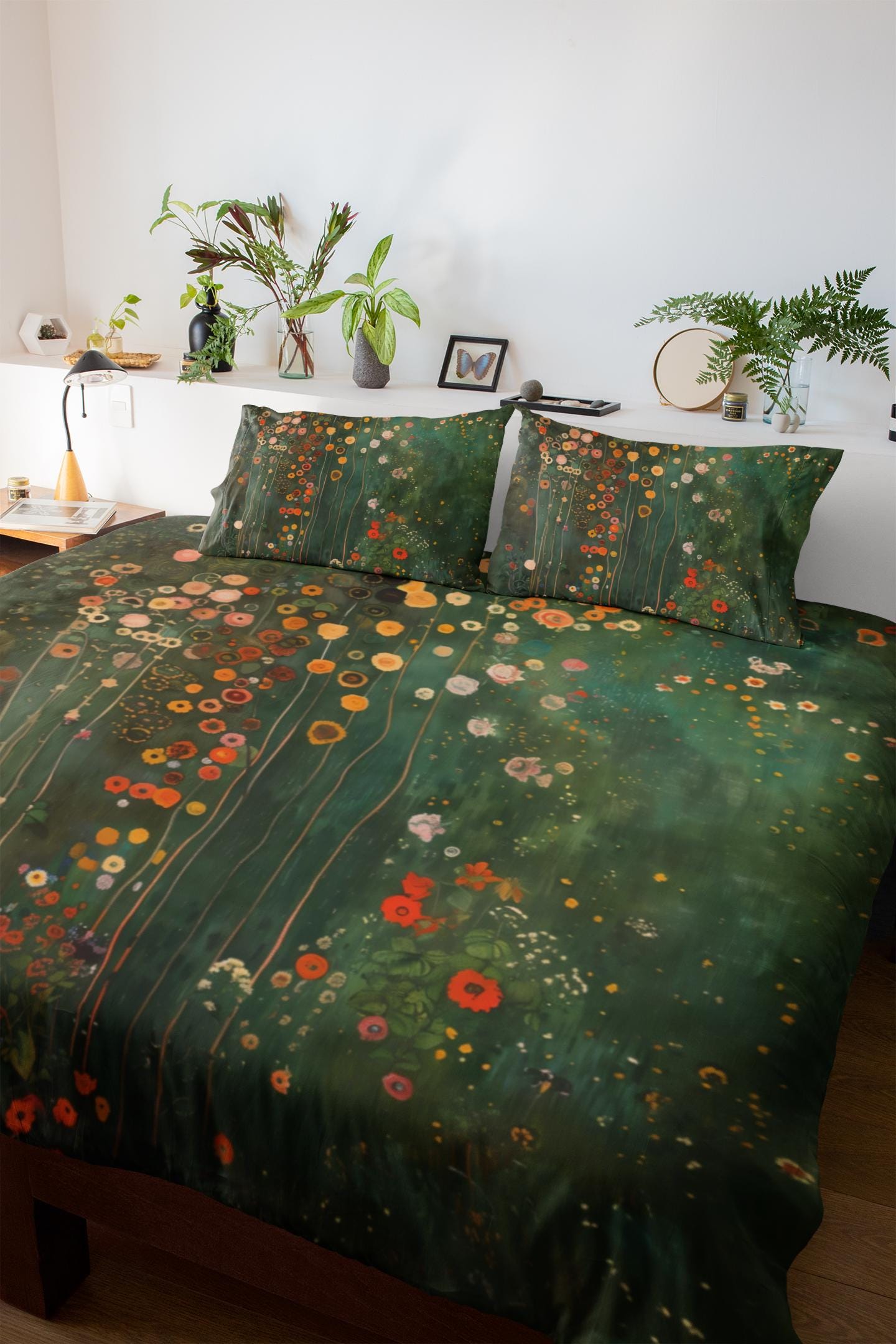 Gustav Klimt Inspired Bedspread, Lightweight Botanical Summer Bed ...