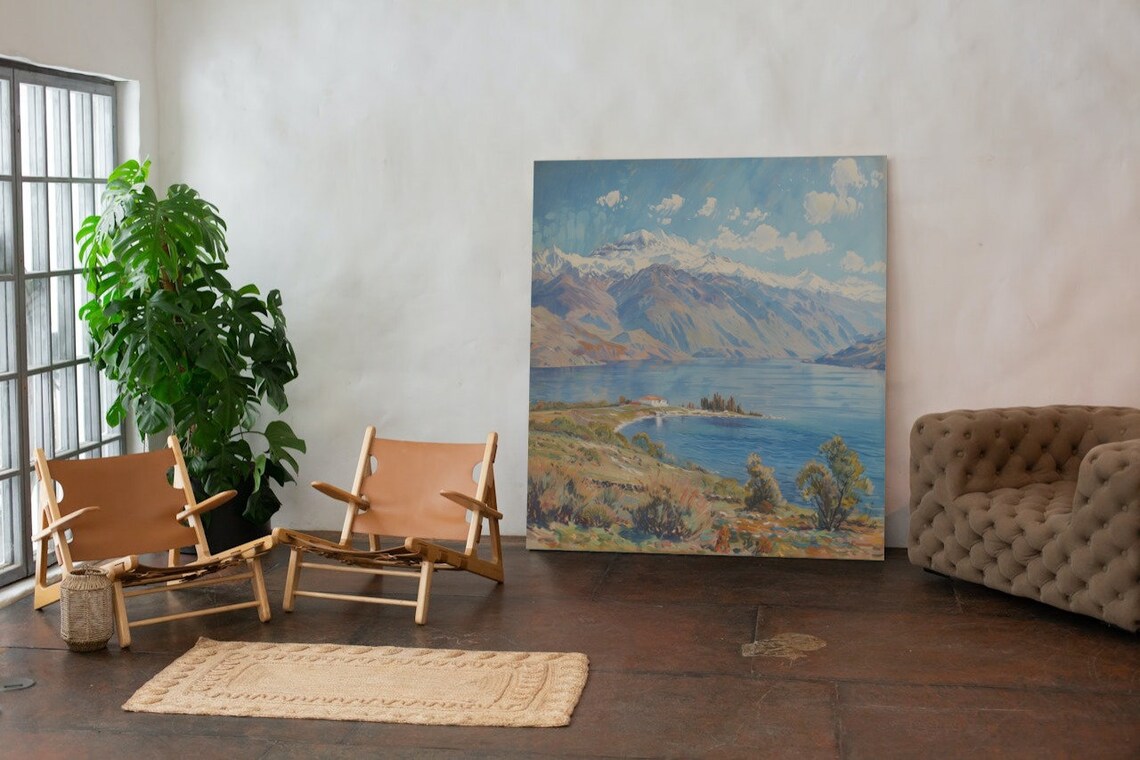 Vintage Chile Wall Art Painting, Instant Digital Download, Scenic ...