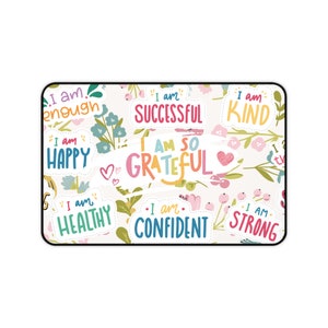 Positive Affirmation Desk Mat, Extra Large Self Care Mousepad, Cute ...