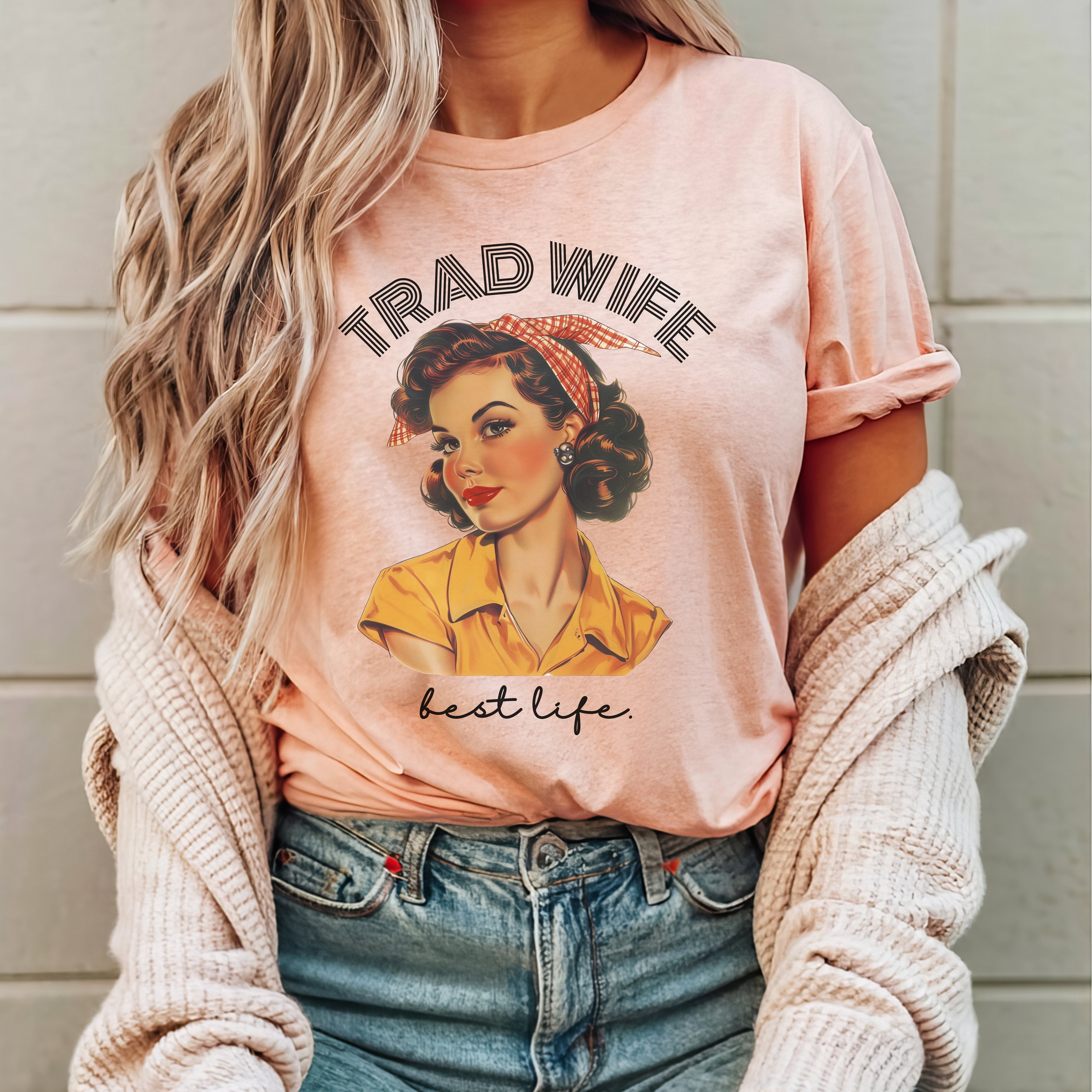 Trad Wife Jersey T-shirt, Wifey, Traditional Wife Tee, Wifely Gift ...