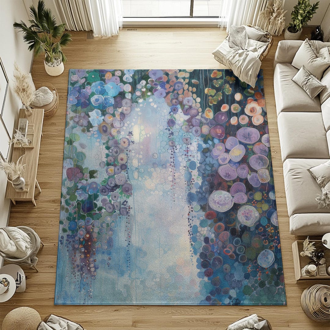 Gustav Klimt Inspired Area Rug, Funky, Colorful, & Unique Area Rugs ...