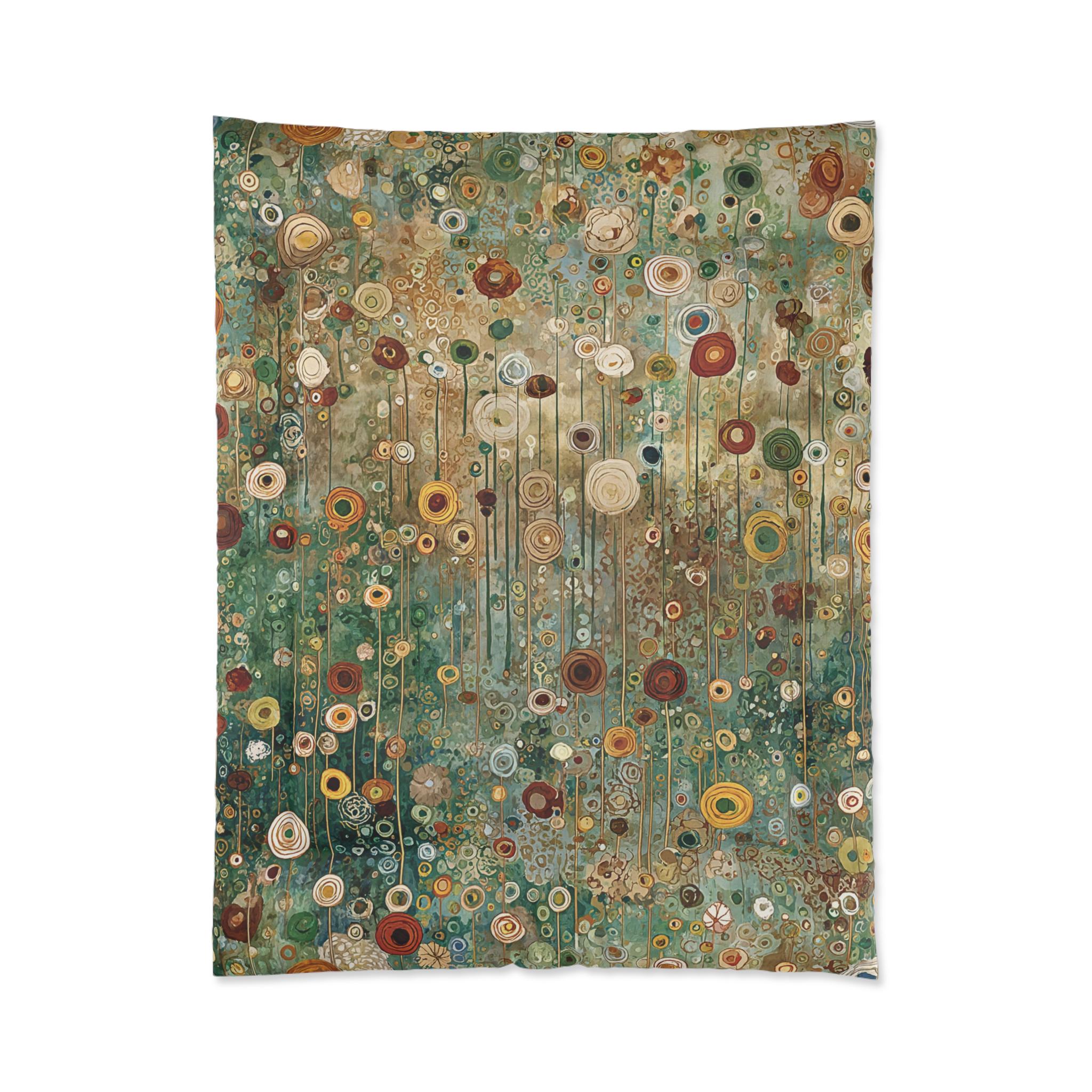 Gustav Klimt Inspired Bedspread, Botanical Summer Lightweight Bed ...